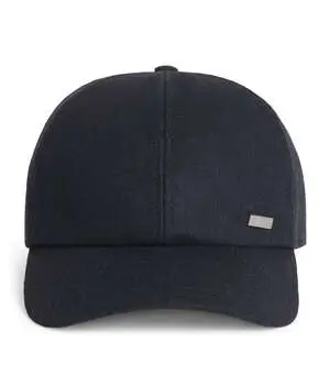 Herno Cashmere-silk Baseball Cap - Blue