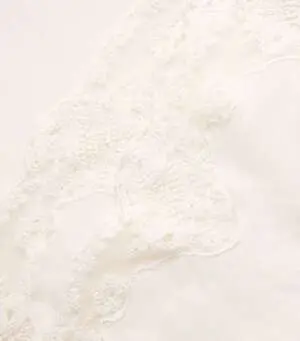 Rixo Linen-blend Midi Skirt With Lace Trim - Ivory