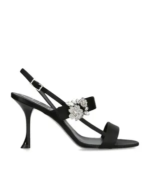 ROGER VIVIER Embellished Belle Vivier Slingback Sandals 45