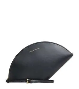 Carolina Herrera Leather Consuelo Clutch Bag - Black