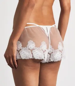 Kiki De Montparnasse Lace Fleurs Veloutées Shorts