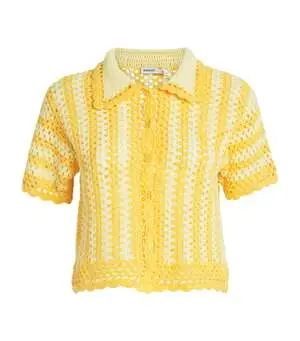 Simkhai Crochet Stripe Stanton Shirt