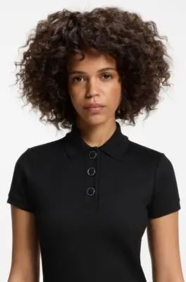 Hugo Slim-fit Polo Shirt With Metal Buttons