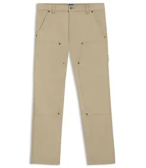 Hugo Regular-fit Pants In Stretch-cotton Canvas - Beige