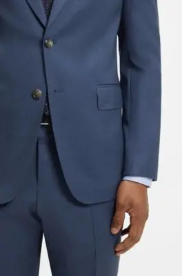 BOSS Slim-fit Suit Jacket In Virgin Wool Serge