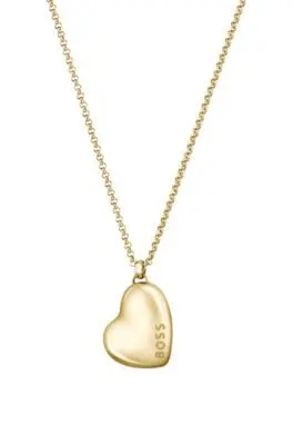BOSS Gold-tone Necklace With Heart-shaped Pendant