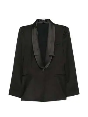 Brunello Cucinelli Black Wool Tuxedo Blazer With Shawl Lapel - Multicolor