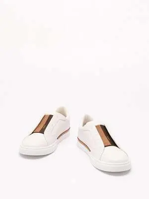 Fendi Mix Calfskin Leather Sneakers