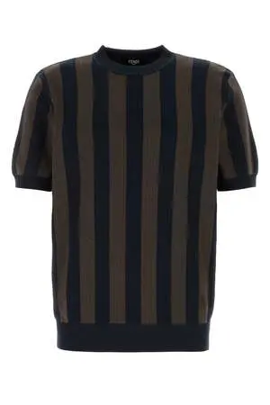 Fendi Embroidered Knit T-shirt - Multicolor