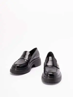 TOD'S Leather Loafers With 4cm Heel - Multicolor