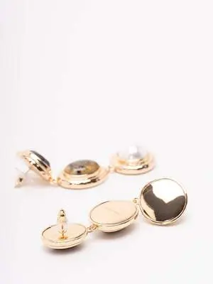 SELF-PORTRAIT Multi Tiered Stone And Pearl Earrings