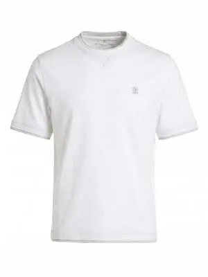 Brunello Cucinelli T-shirt With Faux-layering - Multicolor