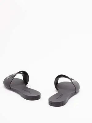Dolce & Gabbana Rubber Embossed Logo Slide Sandals