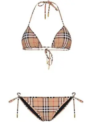 Burberry Checked Bikini - Multicolor
