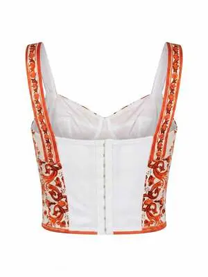 Dolce & Gabbana Maiolica Print Bustier