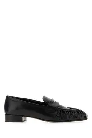 Prada Leather Loafers - Black
