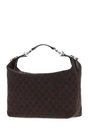 Gucci Chocolate Gg Fabric Medium Brera Handbag