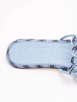 Loewe Petal Anagram" Embroidery Slides - Multicolor