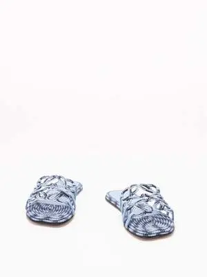 Loewe Petal Anagram" Embroidery Slides - Multicolor