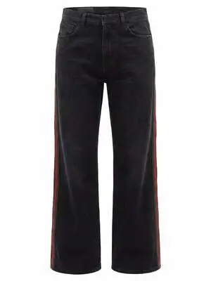 Gucci Straight Leg Jeans With Side Stripe - Multicolor