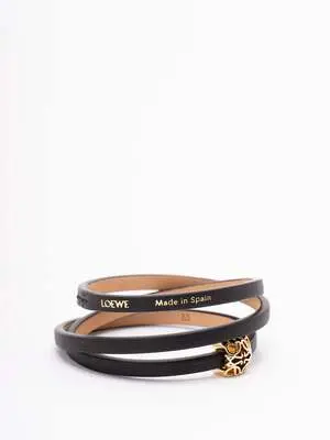 Loewe Anagram Bombe Twist Leather Bracelet