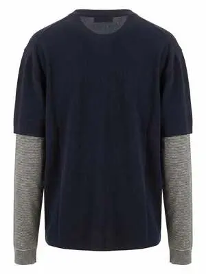 Miu Miu Sweater With Jersey Sleeves