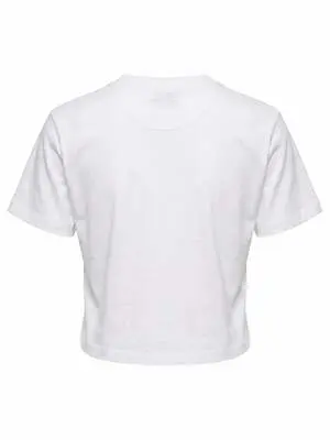 Miu Miu Jersey T-shirt With Logo Detail - Multicolor