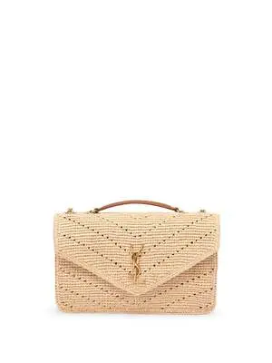 Saint Laurent Loulou` Medium Raffia Bag - Multicolor