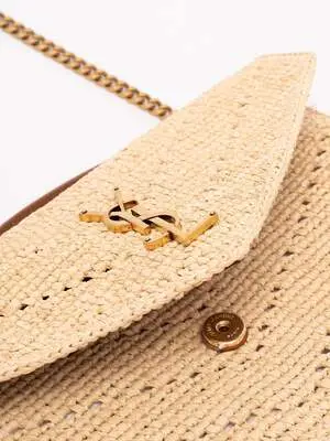 Saint Laurent Loulou` Medium Raffia Bag