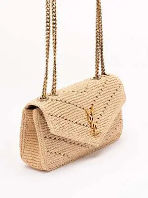 Saint Laurent Small Raffia Loulou Bag - Multicolor