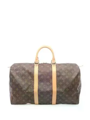 LOUIS VUITTON Monogram Keepall 45 Holdall Bag - Brown