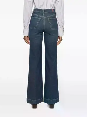 7 For All Mankind Wide-leg Jeans With Logo Patch
