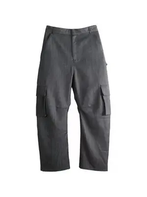 Balenciaga Relaxed Wide-leg Multi-pocket Cargo Pants - Grey