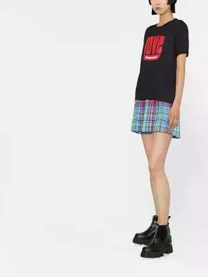 Dsquared2 Cotton T-shirt With Love Motif - Black