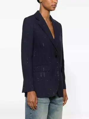 Sandro Sequin Embellishment Pinstripe Blazer