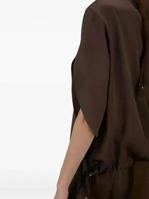 Herno Drawstring Three-quarter Sleeve Blouse