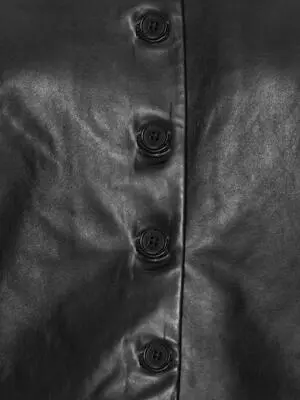 ROTATE BY BIRGER CHRISTENSEN Leather Puff Sleeve Jacket
