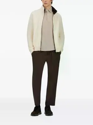 Herno Drawstring Suede-effect Trousers