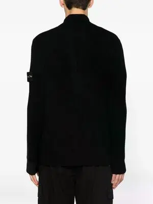 Stone Island Ribbed Knit High Neck Sweater