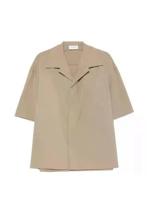YES LONDON Short-sleeve Notched-collar Shirt