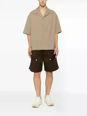 YES LONDON Short-sleeve Notched-collar Shirt