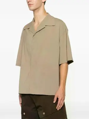 YES LONDON Short-sleeve Notched-collar Shirt