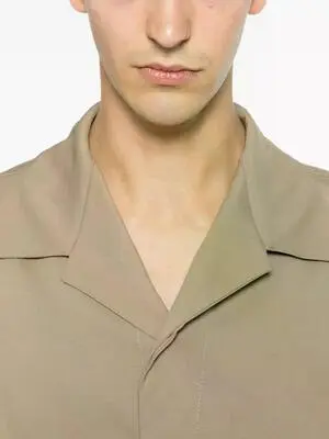 YES LONDON Short-sleeve Notched-collar Shirt