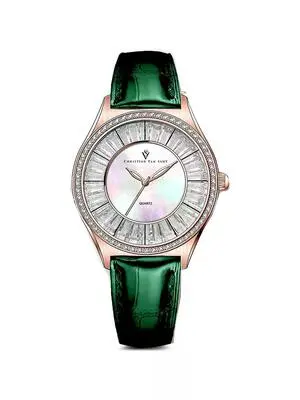CHRISTIAN VAN SANT Luna Crystal-embellished 40mm Watch - Silver