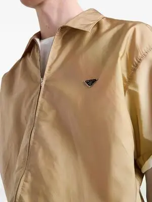 Prada Short-sleeved Re-nylon Zipper Shirt