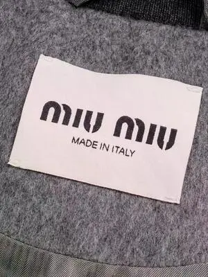 Miu Miu Zip-up Logo Detail Bomber Jacket