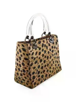 Dior 2000s Lady Leopard Print Handbag - Neutrals