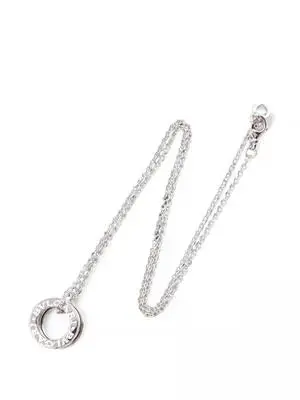 BVLGARI 18k White Gold B.zero1 Pendant Necklace - Silver