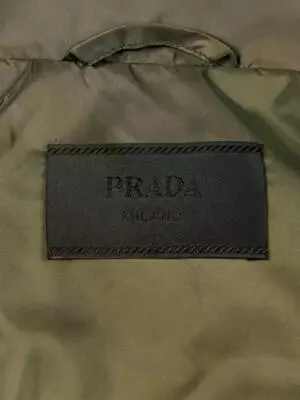 Prada Down Jacket With Enamel Triangle Logo