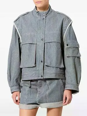 MARANT ETOILE Edany Pinstripe Jacket - Blue